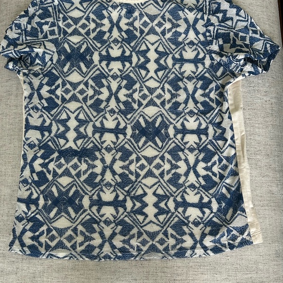 Maje | Tops | Maje Navy And Cream Textured Top | Poshmark